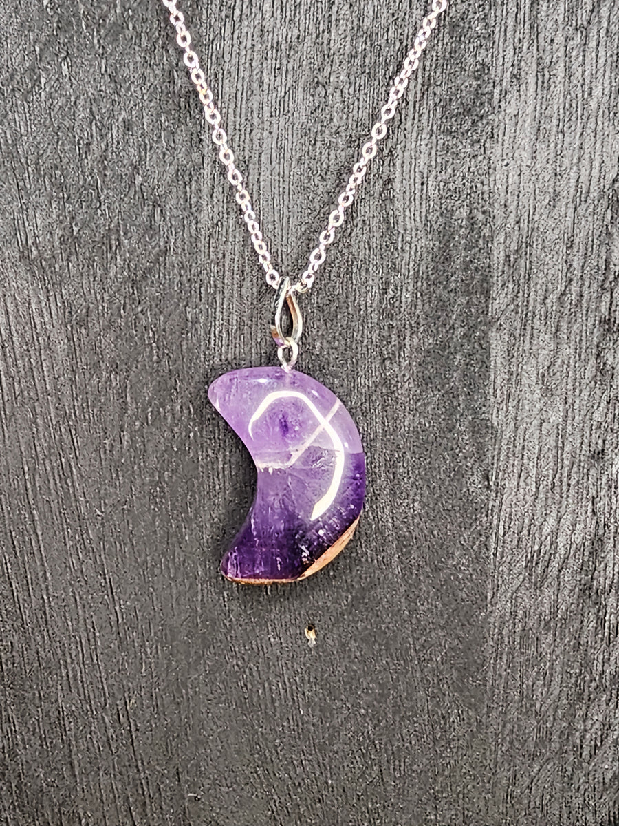 Crystal Crescent Moon Pendants – Desired Elements